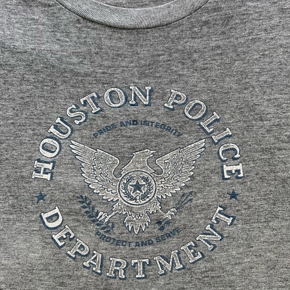 Shirts | Vintage Thrashed Houston Police Department Shirt | Poshmark